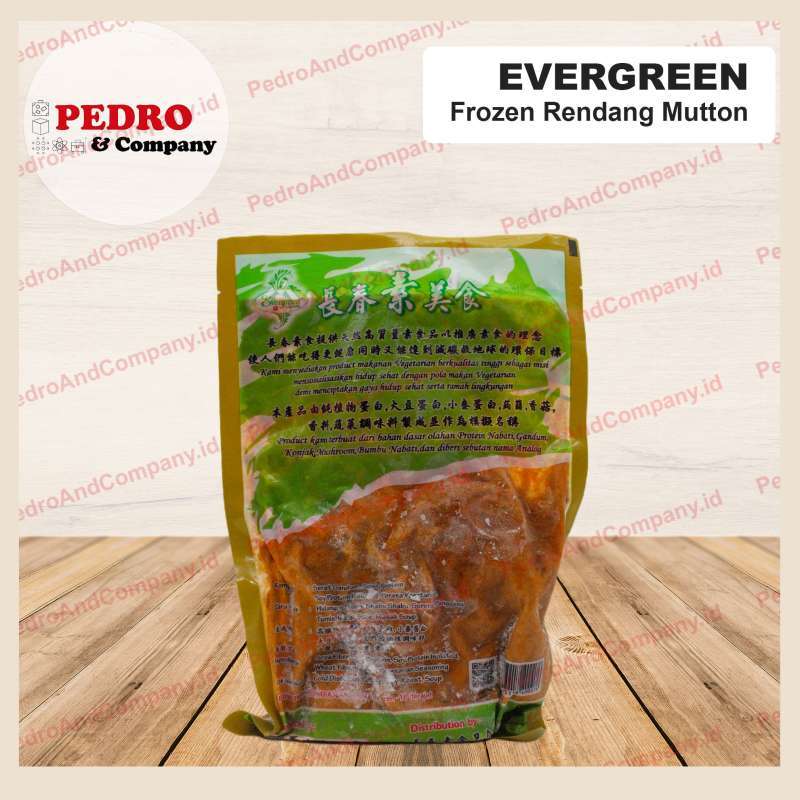 Jual Frozen Evergreen Rendang Mutton Vegetarian Daging Kambing 450 Gram ...