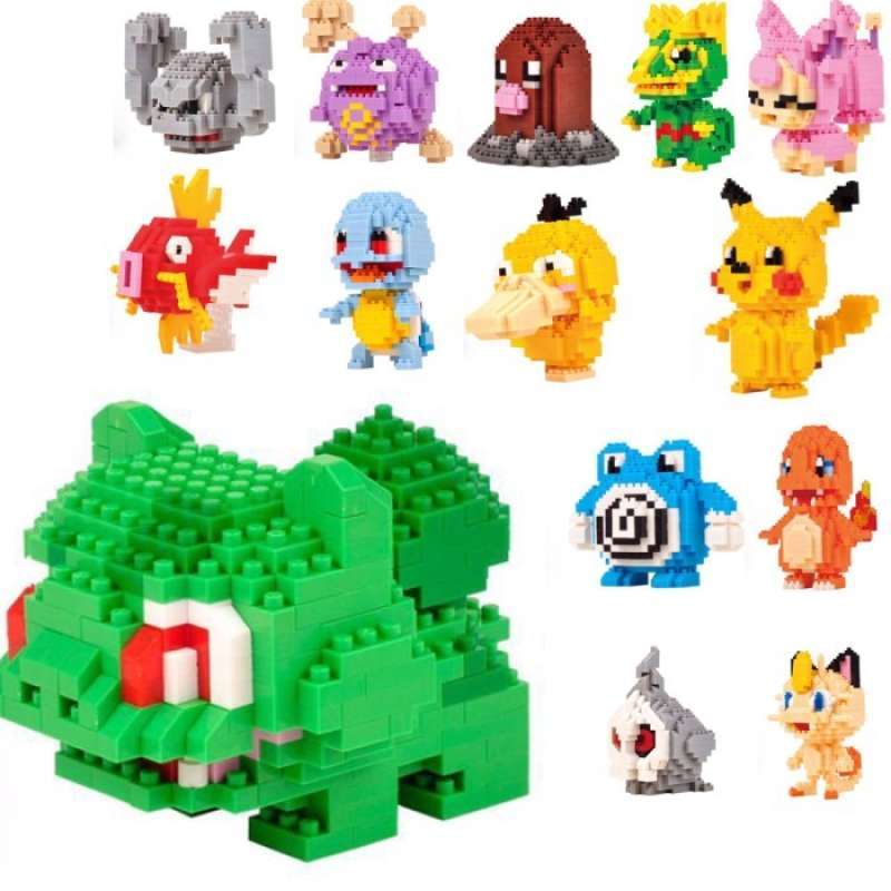 Promo Mini Brick Mikro Blok Pokemon Nano Block Lboyu Figure Balok ...