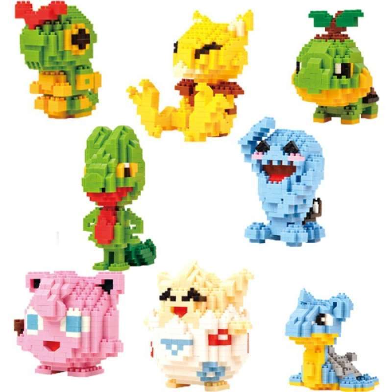 Promo Mini Brick Mikro Blok Pokemon Nano Block Lboyu Figure Balok ...