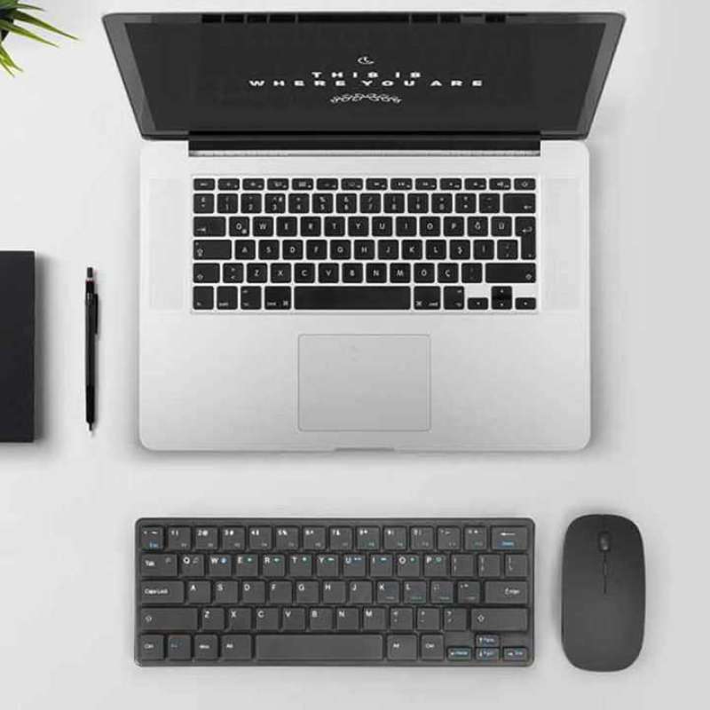 Jual Kimsnot Wireless Keyboard Mouse Combo Set Ergonomic 64 Keys 2.4ghz ...