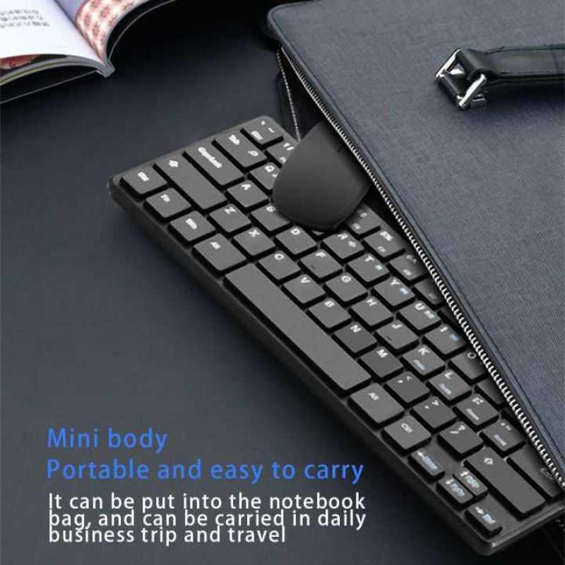 Jual Kimsnot Wireless Keyboard Mouse Combo Set Ergonomic 64 Keys 2.4ghz ...