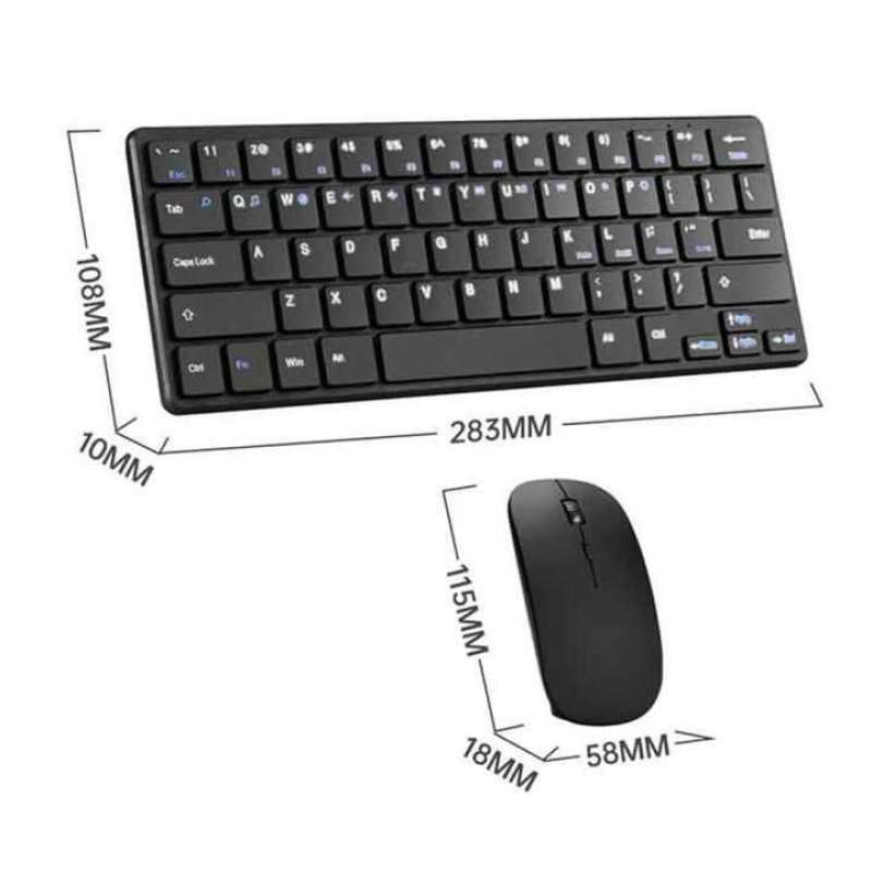 Jual Kimsnot Wireless Keyboard Mouse Combo Set Ergonomic 64 Keys 2.4ghz ...