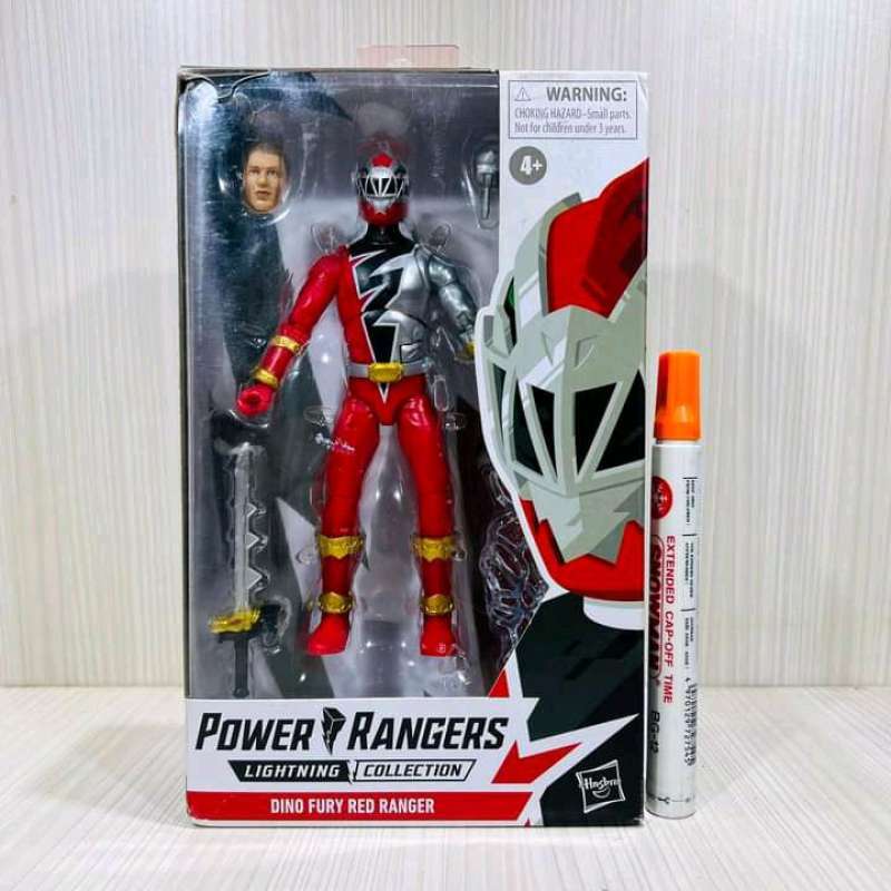 Jual Mainan Action Figure Power Rangers Dino Furry Red Ranger Power ...