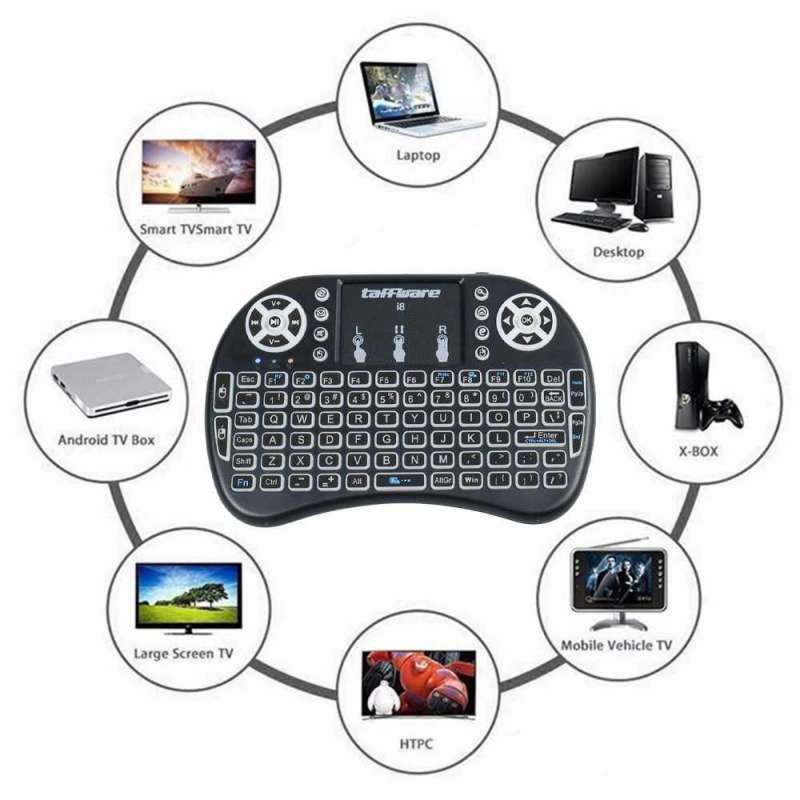 Jual Air Mouse Wireless Mini Keyboard Rgb 2.4ghz Dengan Touch Pad I8 ...