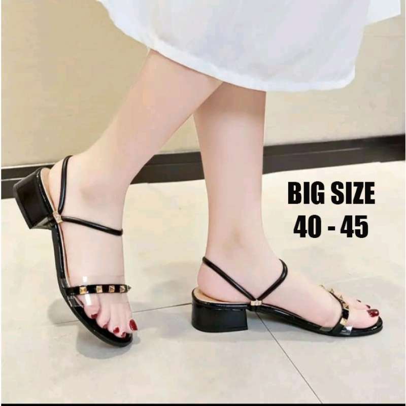 Promo Wolfs Sandal Heels Mika 3cm Ukuran Jumbo Besar | No | Sendal ...