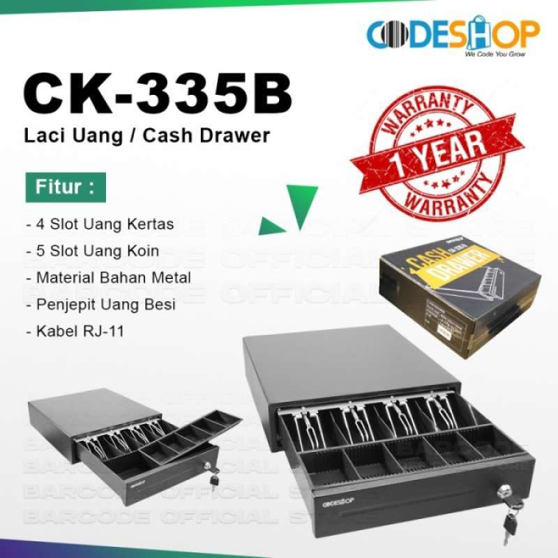 Promo Cash Drawer Securebox Mk-330 Port Rj-11 Ke Pos Printer Struk ...