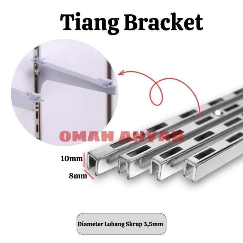 Jual Tiang Braket Kaca Kayu Rak Display Wallshelf Bracket Di Seller ...