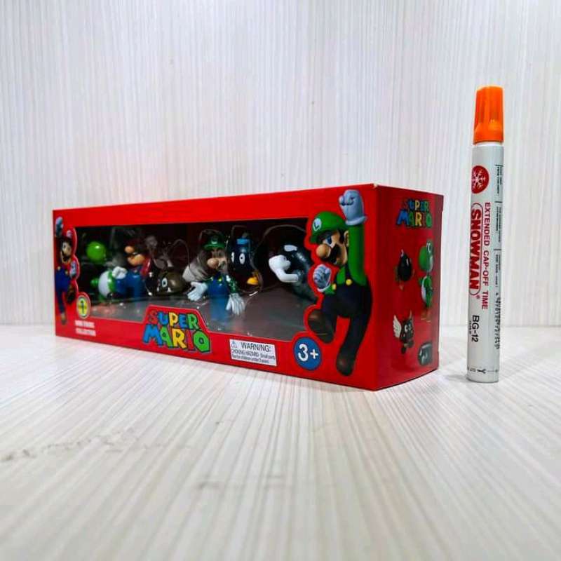 Jual Mainan Action Figure Mario Bross Boxset Yoshi Mario Paragoomba ...