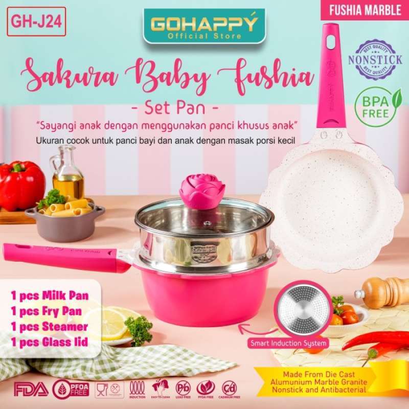 Promo Panci Bayi Full Set Peralatan Masak Sakura Babyi Pan Flower Fry Milk Diskon 23% Di Seller ...