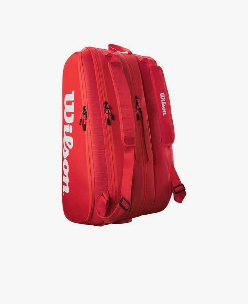 Promo Tas Tenis Wilson Super Tour 15 Pack Red Tennis Bag Original 15r ...