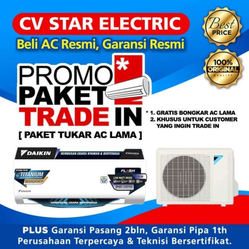 Promo Ac Daikin 1/2 Pk Ftkq15 Flash Inverter + Pasang Diskon 2% Di ...