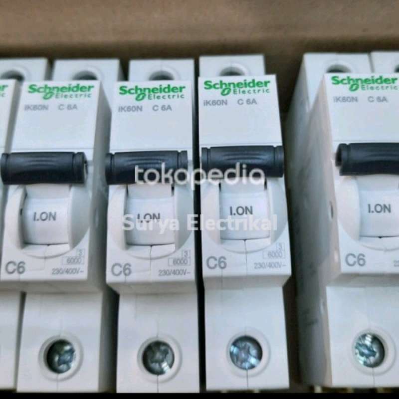 Promo Schneider Mcb 1p 6a / Mcb 1p 10a / Mcb 1p 16a / Mcb 1p 20a Ik60n 6ka - 20a Diskon 50% Di ...