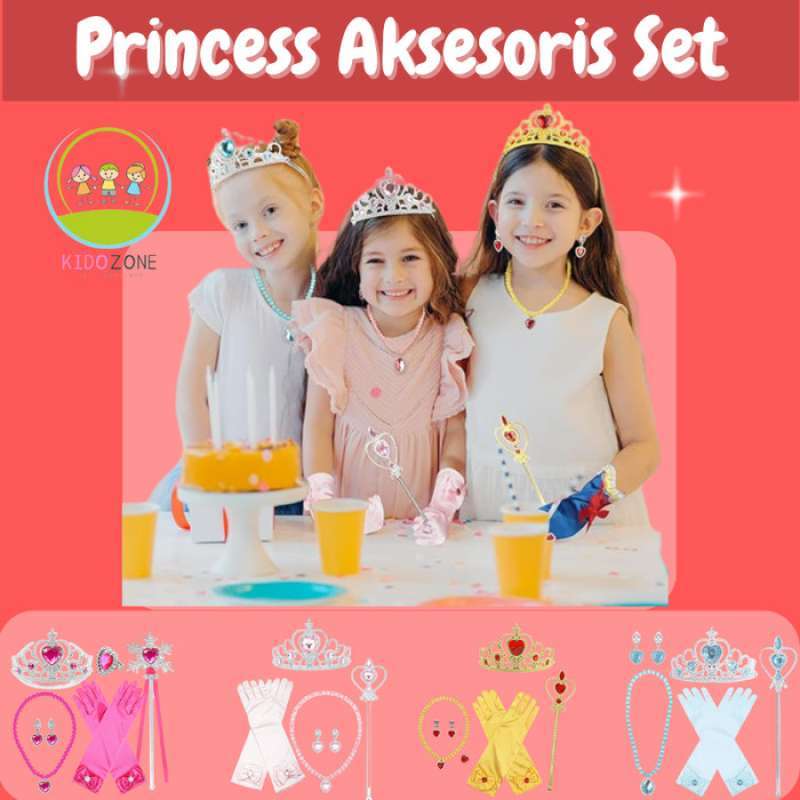 Promo Bando Mahkota Sarung Tangan Tongkat Kalung Princess Set Kostum ...