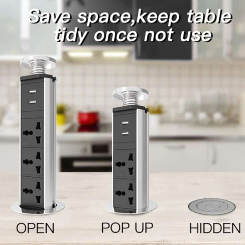 Promo Colokan Tarik Tanam Colokan Extension Table Pop Up Socket Stop ...