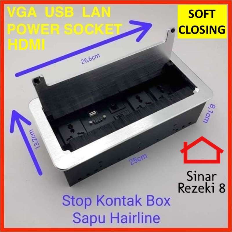 Promo Colokan Listrik Stop Kontak Socket Kabel Meja Meeting Kantor Usb ...