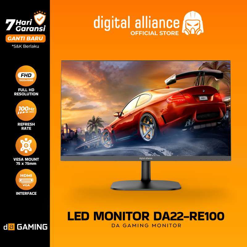 Promo Monitor Led Digital Alliance 21.5 100hz Va Fhd 90% Srgb 5ms Hdmi Vesa Mount Da22-re100 ...