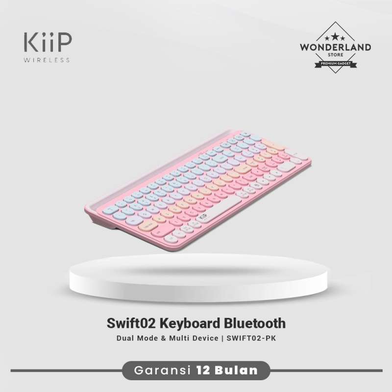 Promo Kiip Keyboard Bluetooth Swift02 Dual Mode Multi Device Wireless 2 ...