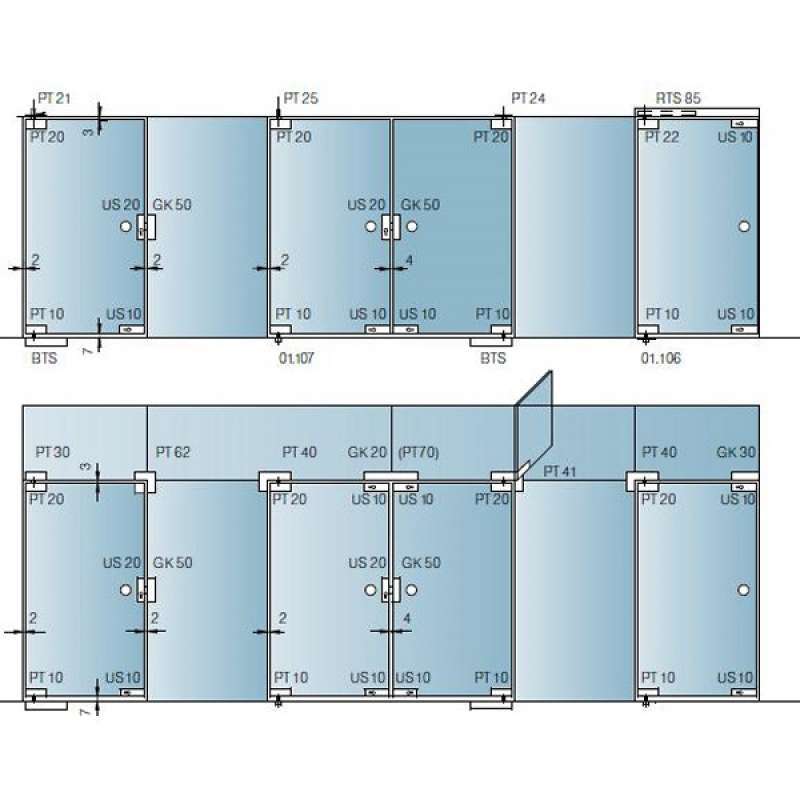 Promo Patch Fitting Penjepit Pintu Kaca Pt 20 Rafes Stainless Steel Sus ...