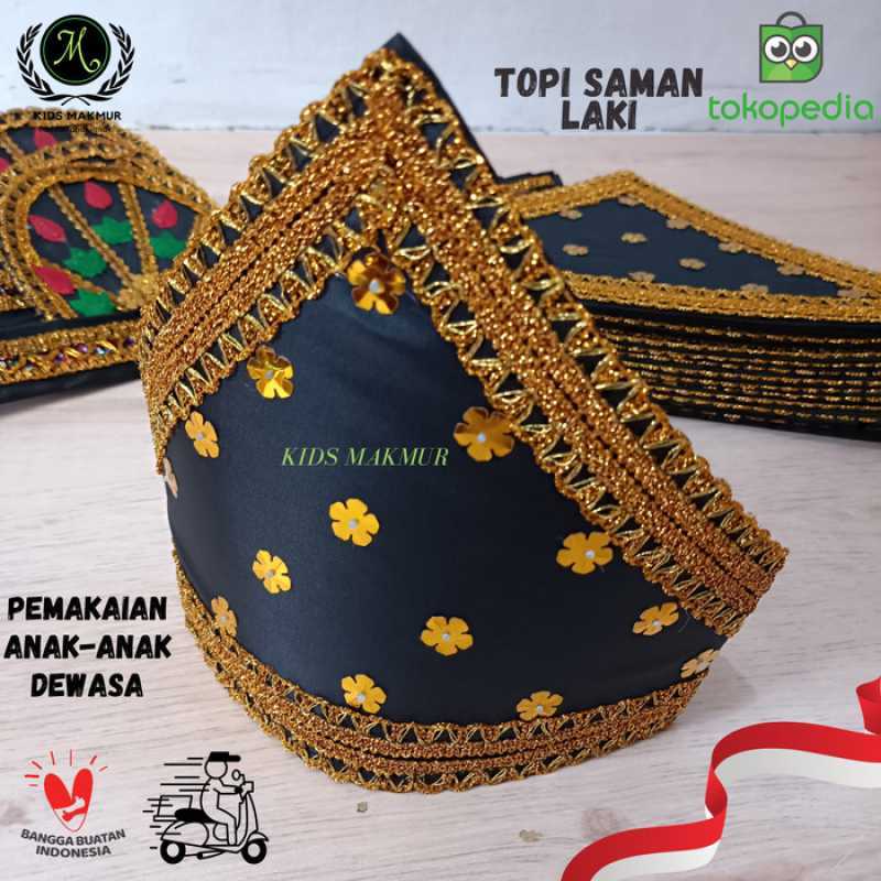 Promo Topi Aceh Tari Saman Laki Laki Asesoris Kepala Adat Aceh Anak ...