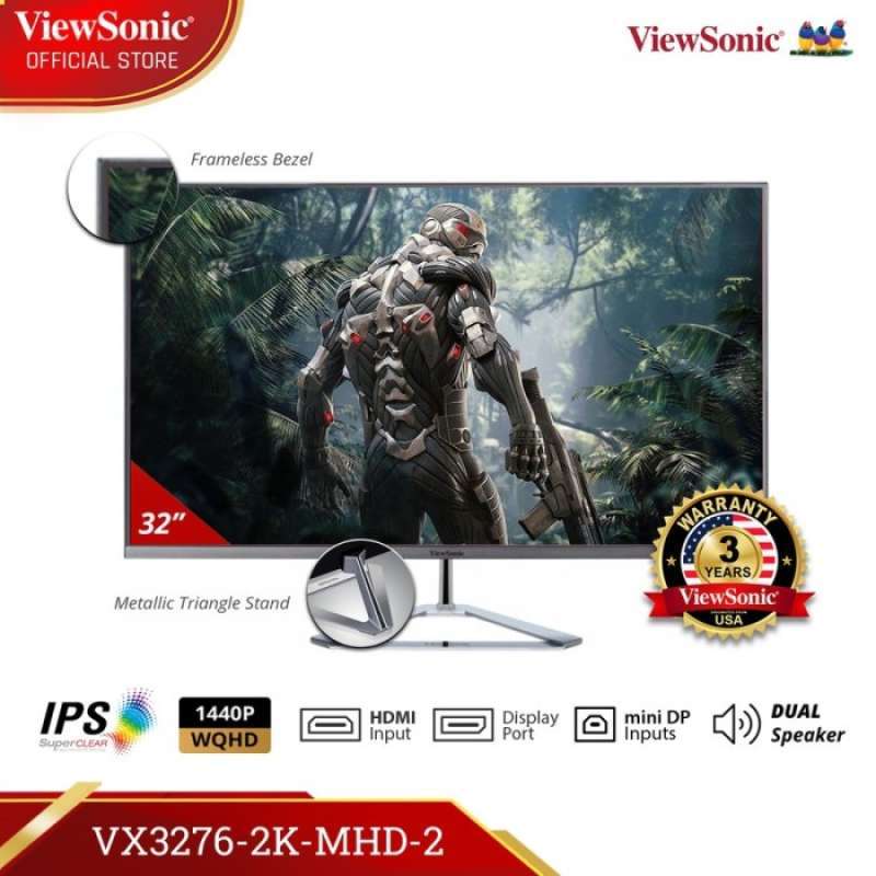 Promo Monitor Led 32 / 32inch Wqhd Vx3276-2k-mhd Diskon 23% Di Seller ...