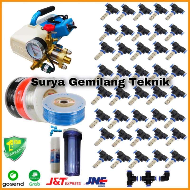 Promo Mesin Embun Walet Lengkap Set 50 Titik Nozzle Sprayer Misting ...