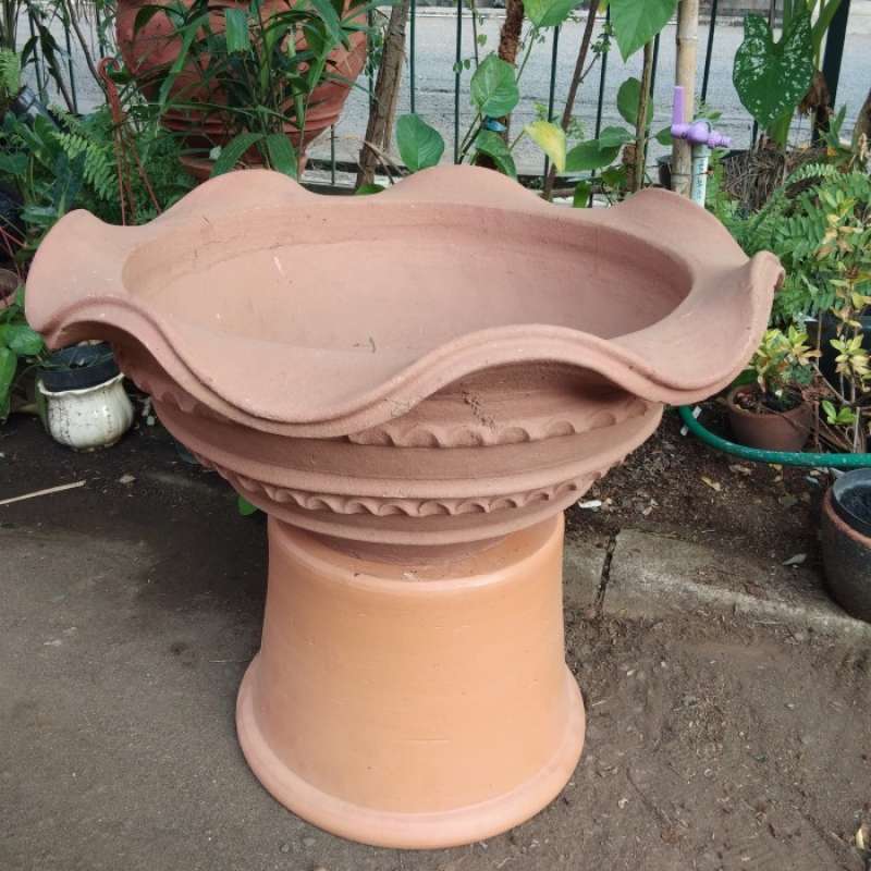 Promo Pot Teratai Pot Tanaman Air Tanpa Lubang Tanah Liat Warna ...