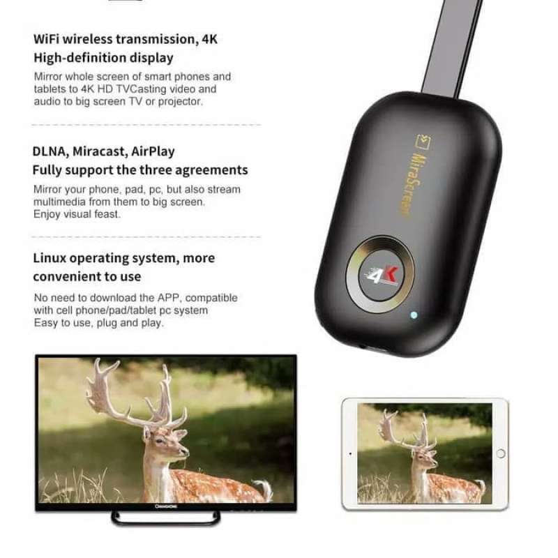 Promo Anycast Wireless Hdmi Dongle 5g+2.4g Mirascreen G9 Plus 4k Dual Band Diskon 25% Di Seller ...