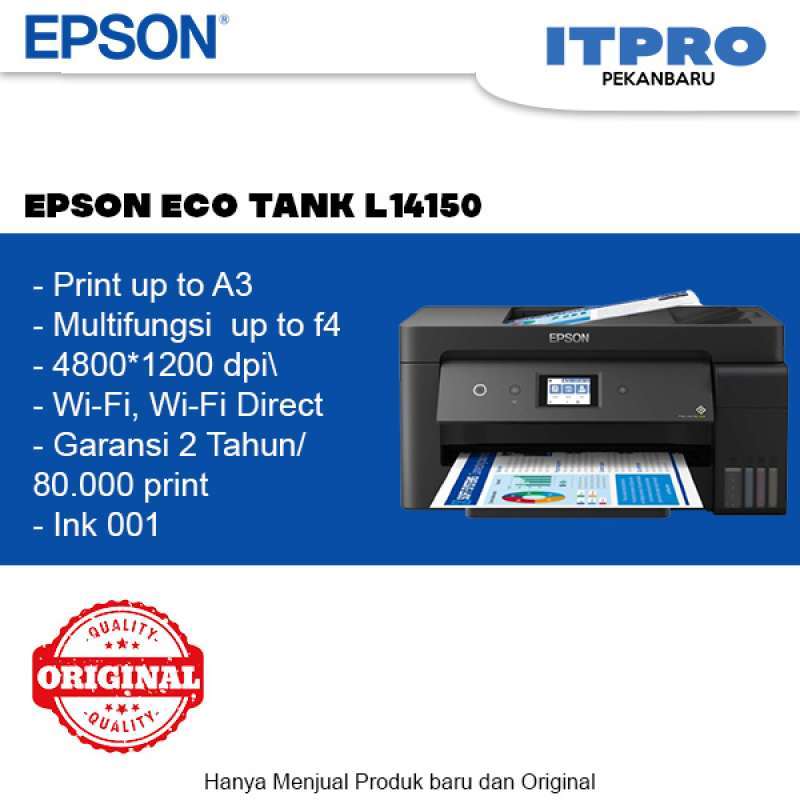 Promo New Epson Eco Tank L14150 Printer A3 Scan Copy Duplex F4 Diskon 3% Di Seller Itpro ...