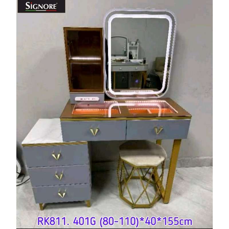 Jual Meja Rias + Led / Dressing Table 401g# Ukuran 80-110 × 40 X 155 Cm ...