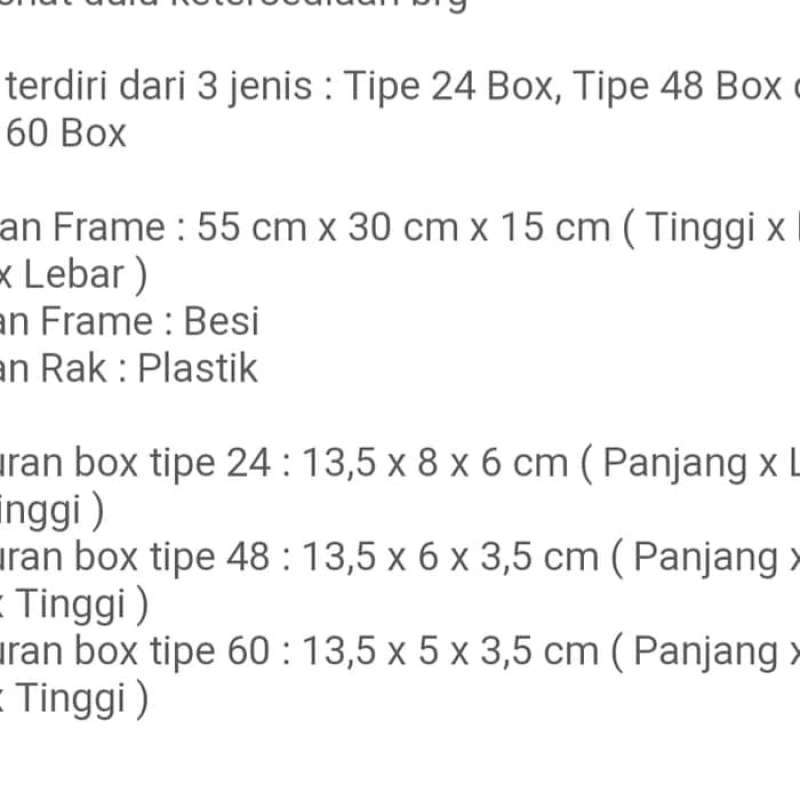 Promo Rak Komponen 24 Slot / Laci Frame Besi Rack Spare Part 24 Laci ...