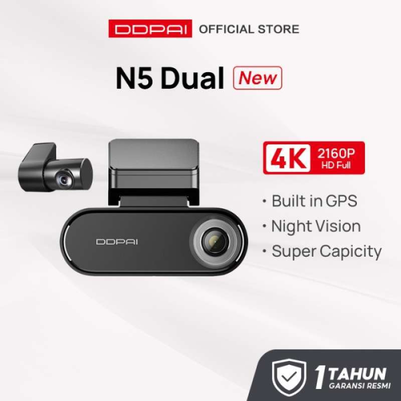 Promo Ddpai N5 Dual Dash Cam 4k Ultra Hd Gps Mapping D Dual-channel Baru - Front+rear+kit Diskon ...