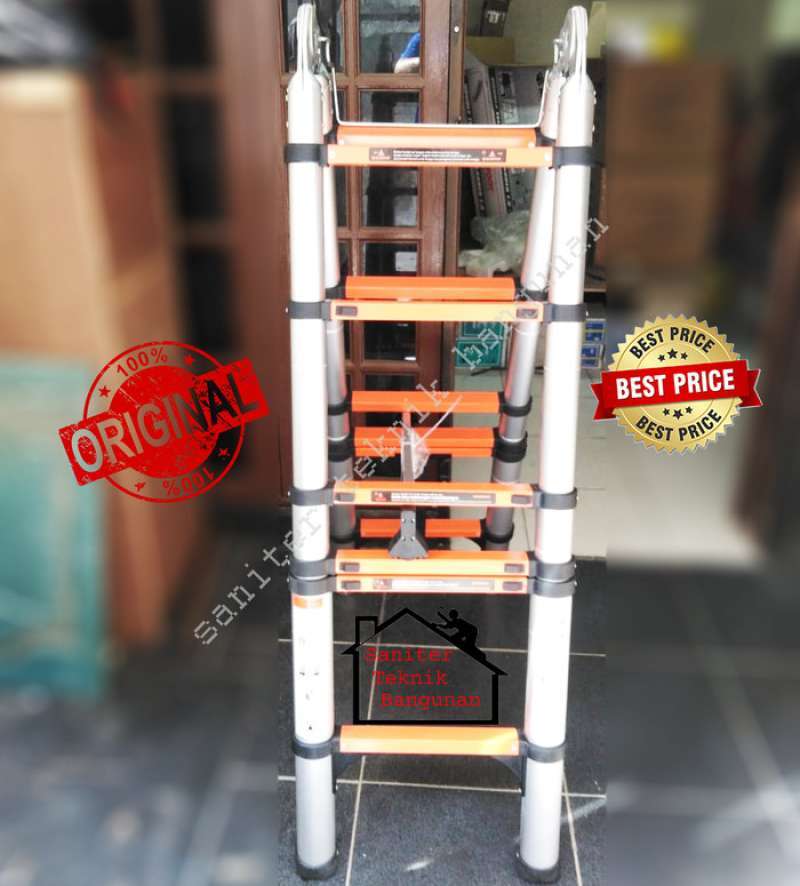 Promo Tangga Lipat-tangga Alumunium-tangga Teleskopik Double Blackfoot ...