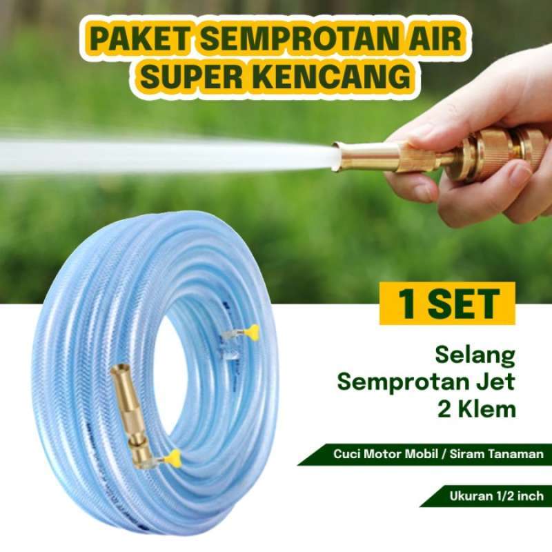 Jual Paket Selang Air Transparan Dengan Semprotan Kuningan 15 Meter Di Seller Edumart Super ...