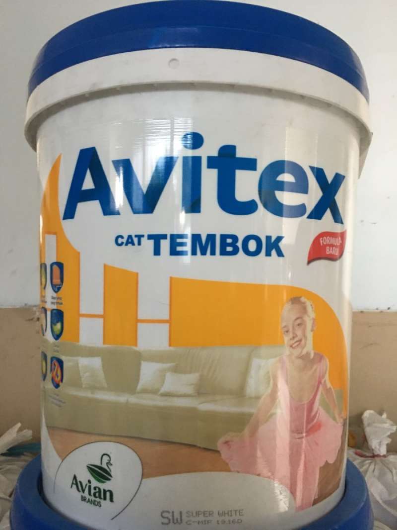 Promo Cat Tembok Avitex Sw Super White Ukuran 25 Kg Pail Can Diskon 33% ...