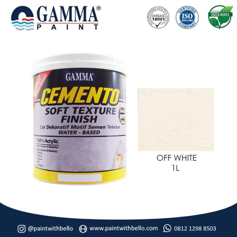 Promo Cemento 1l - Off White - Cat Motif Semen Tekstur Halus - Water ...