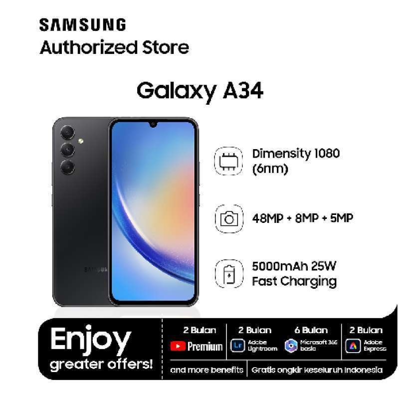 Jual Samsung Galaxy A34 5g Ram 8/256gb 48mp Camera Nfc Baterai 5000mah ...