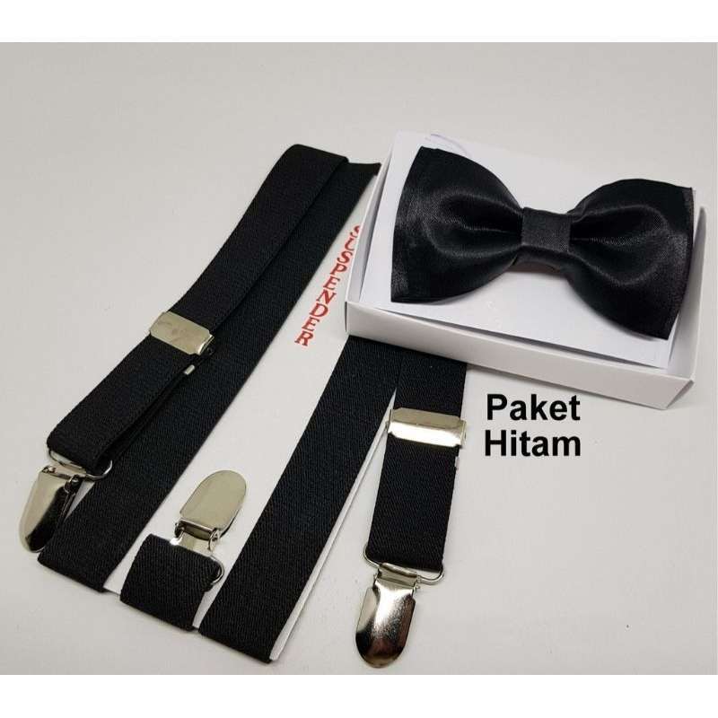 Jual Suspender Pria Wanita Paket Dasi Kupu Tali Jojon Bretel Dewasa Di Seller Topipolospku ...