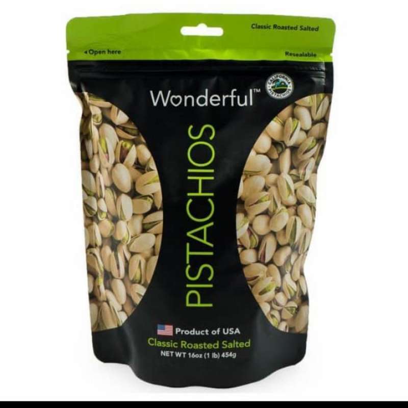 Jual Wonderful Pistachios Classic Roasted Salted/kacang Pistachio 168gr ...