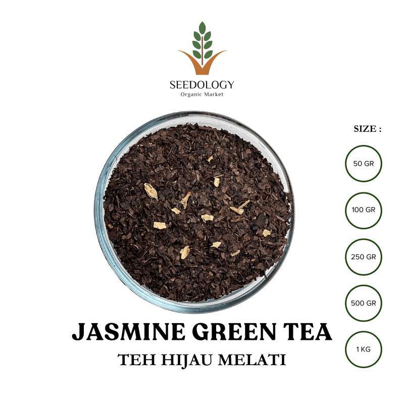 Jual Daun Teh Melati Hijau 1kg - Jasmine Green Tea / Teh Hijau Aroma ...