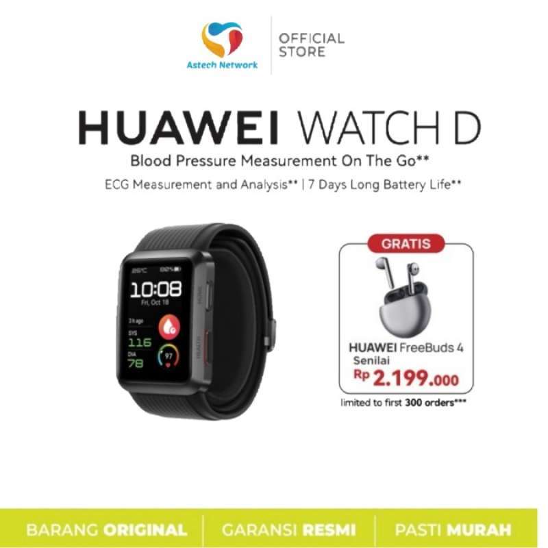 Promo Huawei Watch D Blood Pressure Monitor Ecg Analysis Garansi Resmi ...