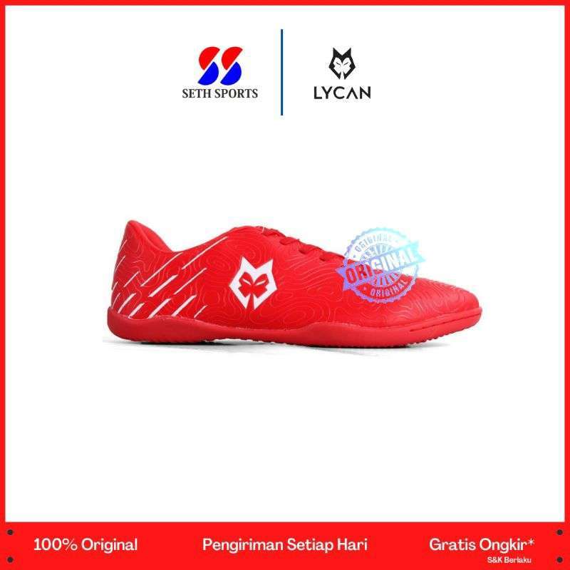 Jual Sepatu Futsal Lycan Element Carbonite In Original - Red/white Di ...