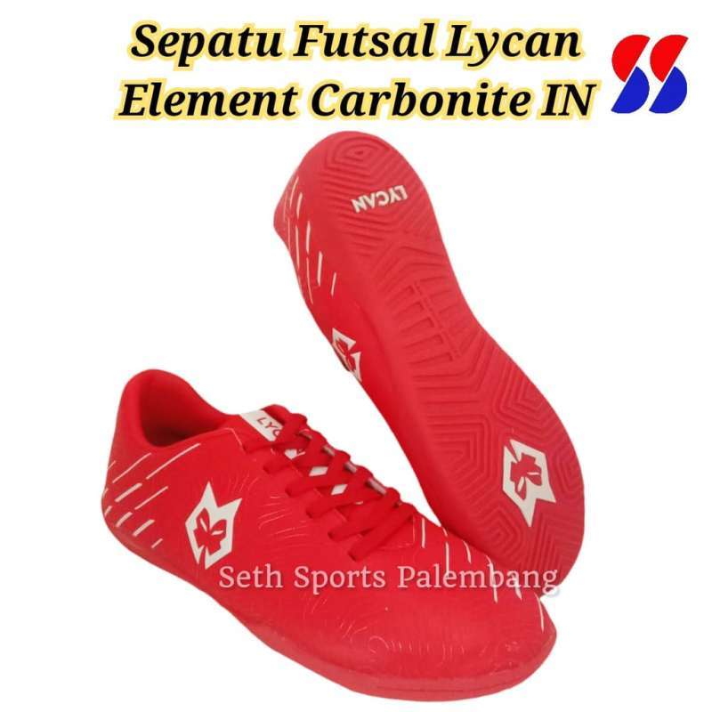 Jual Sepatu Futsal Lycan Element Carbonite In Original - Red/white Di ...