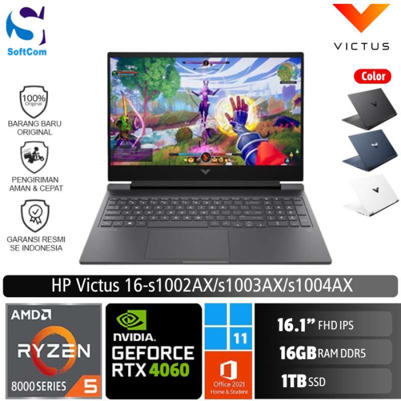 Promo Hp Victus 16 S1002ax S1003ax S1004ax Laptop Gaming [r5 8645hs ...