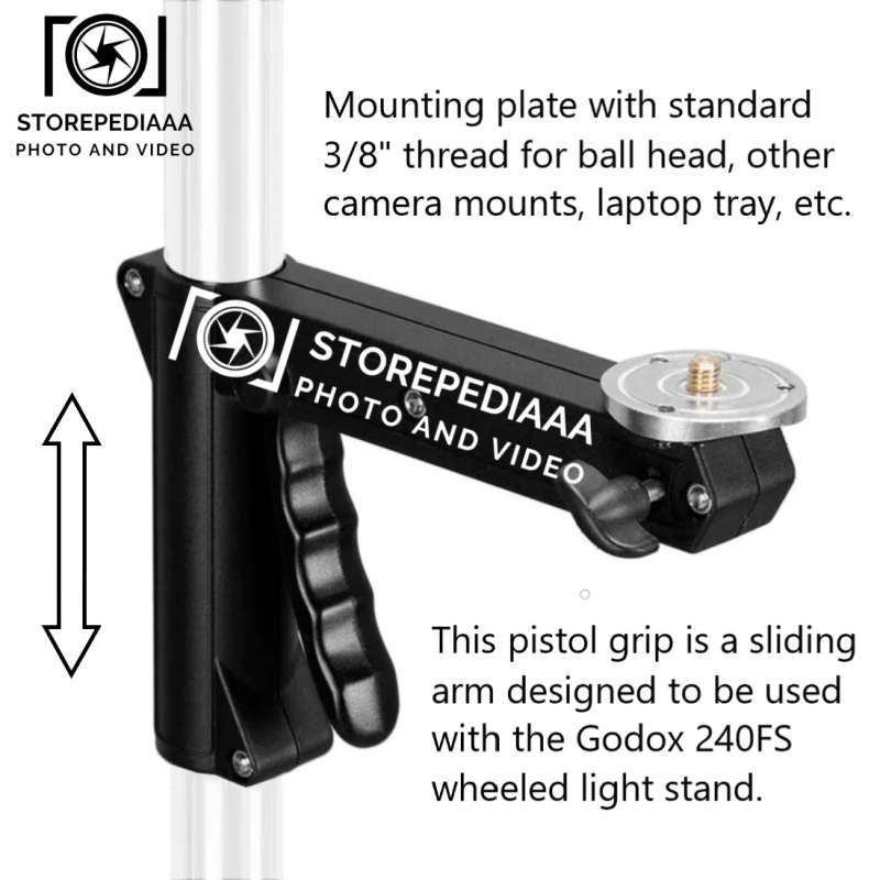 Jual Godox Pistol Grip Sliding Handle With Spigot For 240fs Wheeled ...