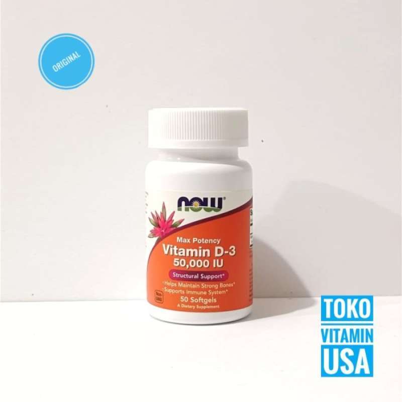 Promo Now Foods Vitamin D3 50000 Iu 50 Softgels Now Vitamin D3 50000 Iu Diskon 38% Di Seller ...