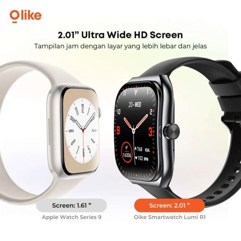 Promo Olike Lumi R1 Smartwatch 2.01 Curved Hd Display Bluetooth Call ...