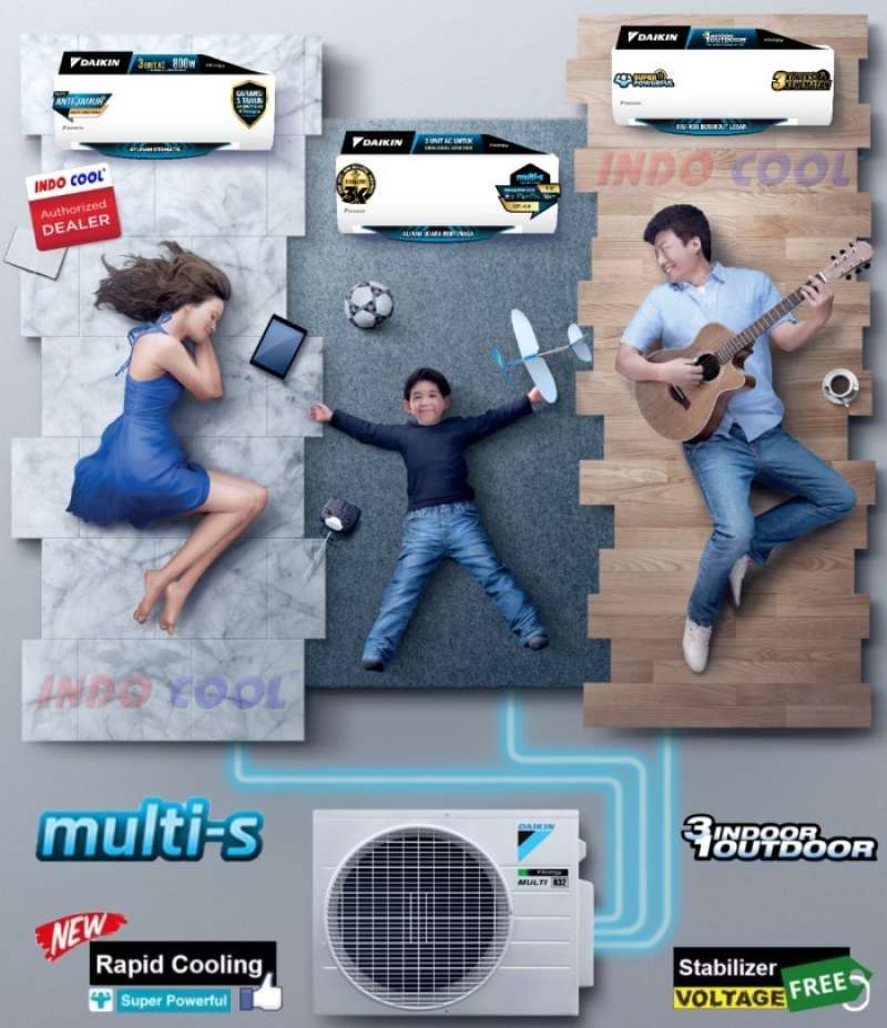 Promo Ac Daikin Multi S 1pk + 1pk + 2pk Diskon 1% Di Seller Sn Market ...