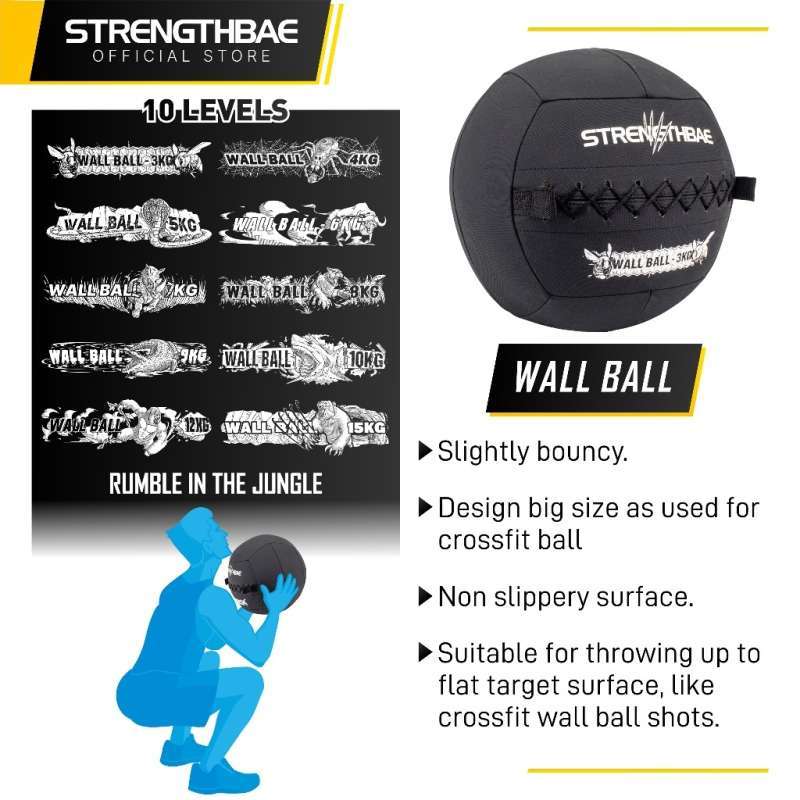 Jual Wall Ball 12 Kg Strengthbae Bola Gym Fitness Dead Balls Di Seller ...