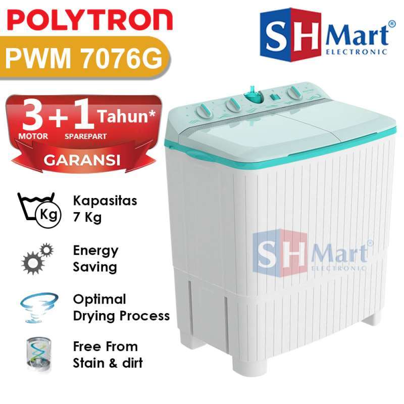 Jual Mesin Cuci Polytron 2 Tabung Low Watt+filter Air+water Selector ...