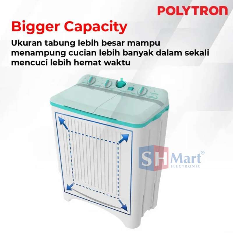 Jual Mesin Cuci Polytron 2 Tabung Low Watt+filter Air+water Selector ...